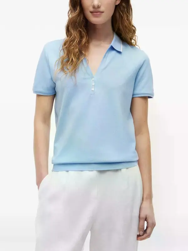 Tommy Hilfiger Short Sleeve Polo Top - Blue