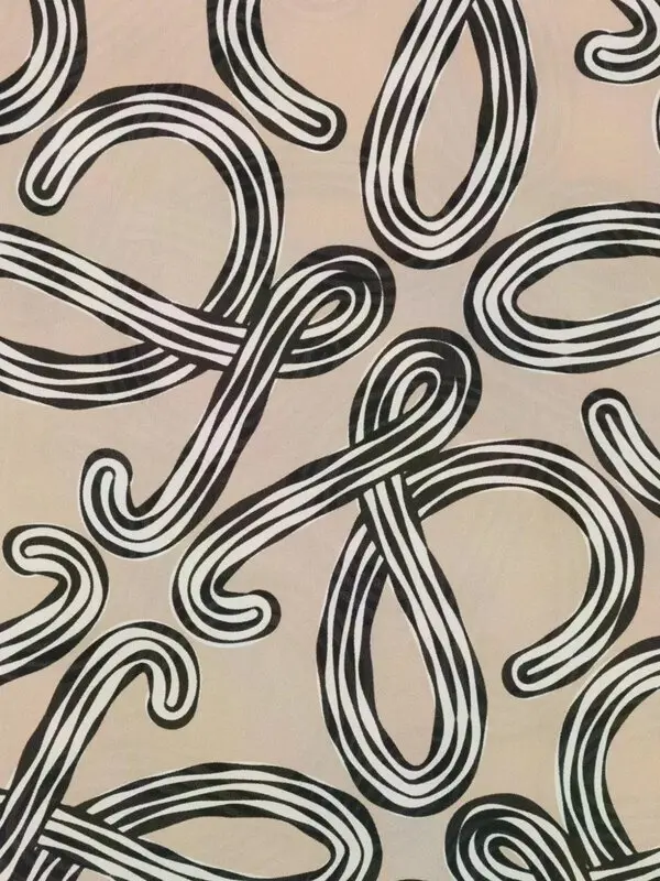 Loewe Anagram-print Silk Scarf - Neutrals
