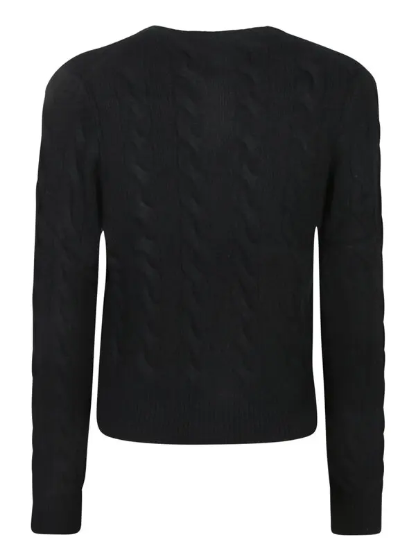 Polo Ralph Lauren Cable-knit Wool Cardigan - Black