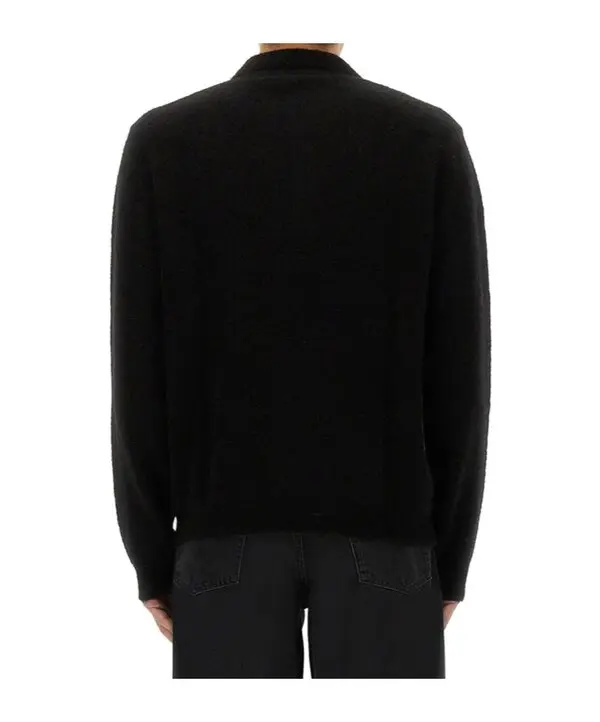 SUNFLOWER Polo Collar Sweater - Black
