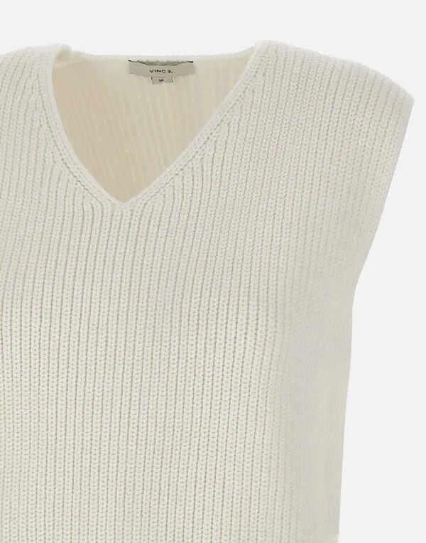 Vince Sleeveless V-neck Knitted Vest