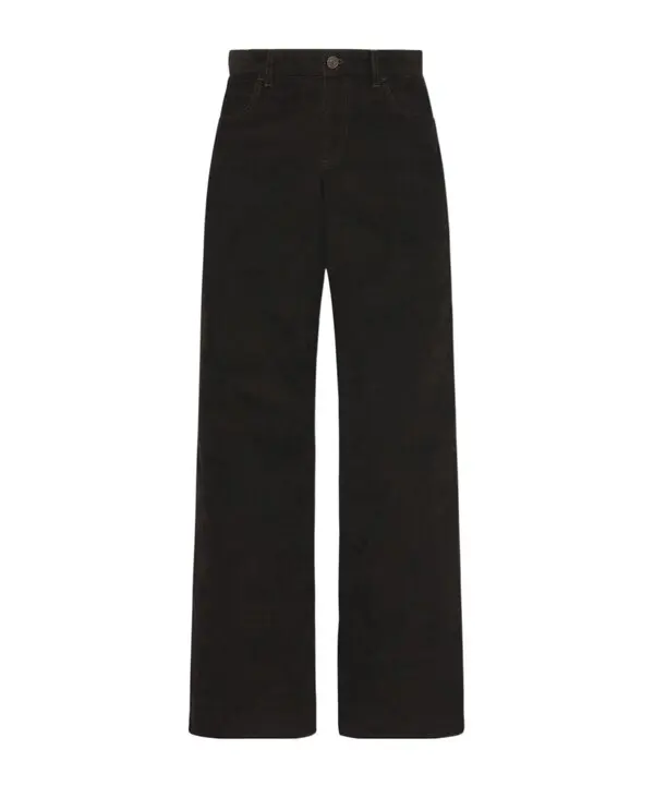 THE ROW Corduroy Straight-leg Trousers - Brown