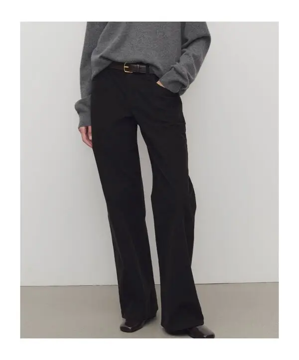 THE ROW Corduroy Straight-leg Trousers - Brown