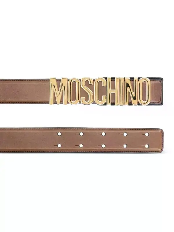 Moschino Buckle Leather Belt