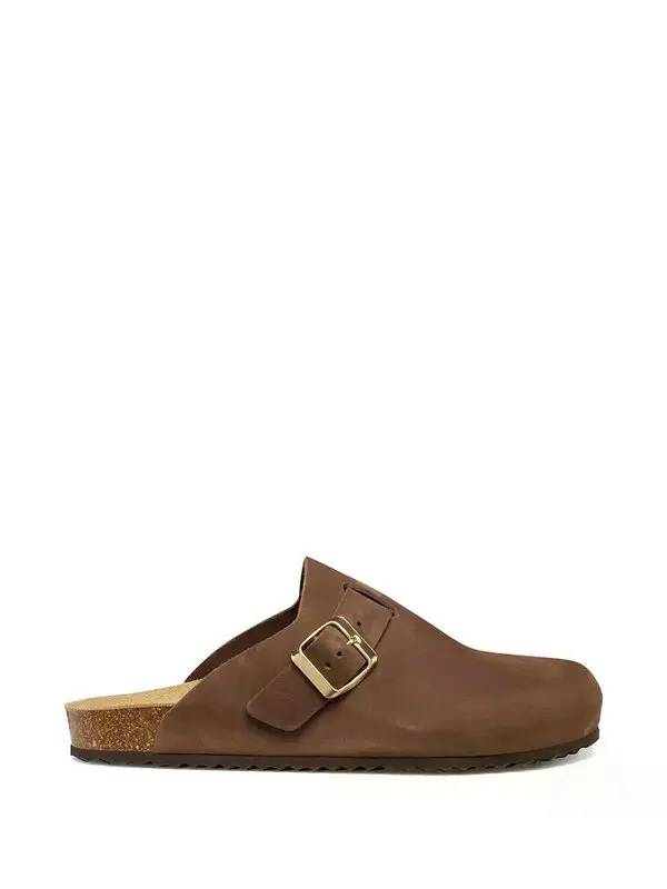 Geox Buckle-fastening Leather Slides