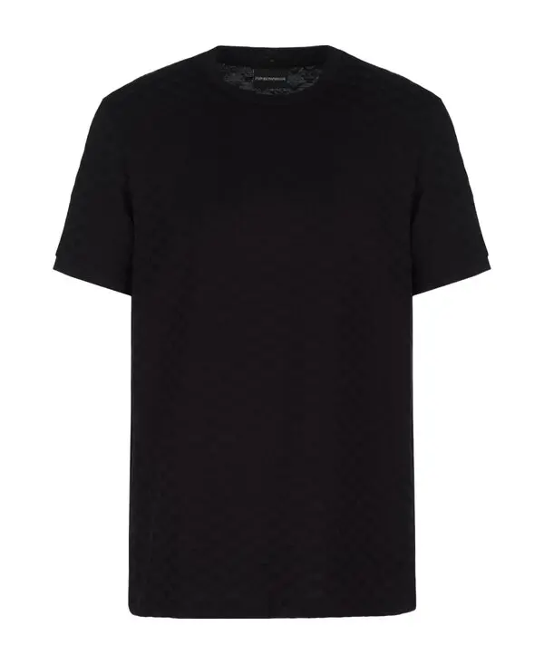Emporio Armani All-over Jacquard Eagle Jersey T-shirt