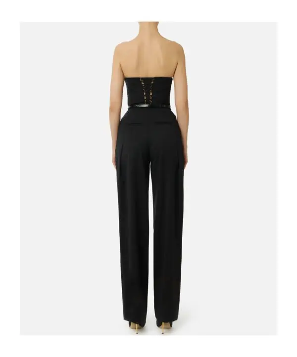 Elisabetta Franchi Bandeau Belted Jumpsuit