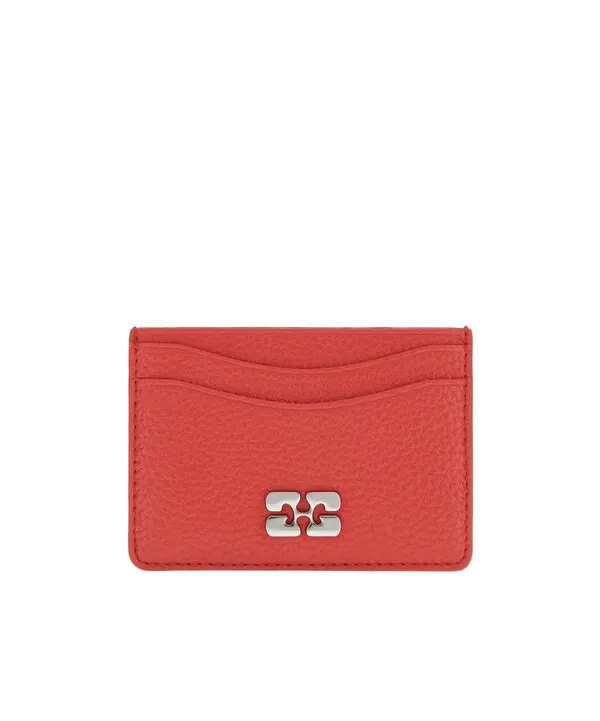 GANNI Bou Logo Cardholder - Red