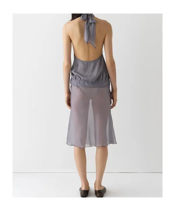 Gimaguas Sleeveless Halter Neck Boa Top