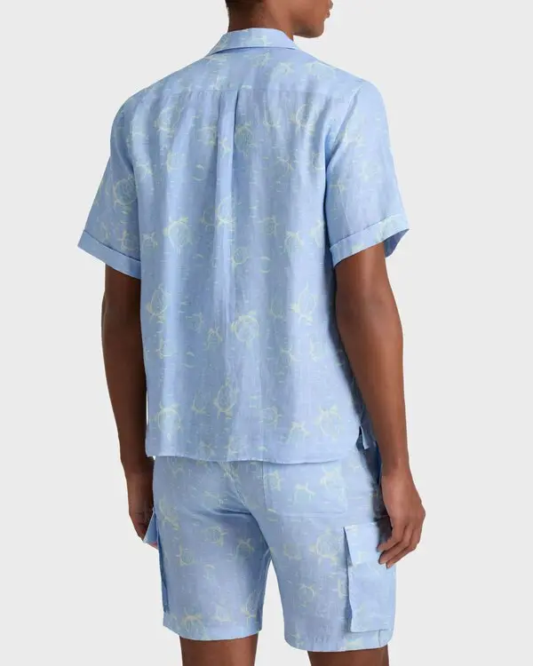 Vilebrequin Linen Bowling Shirt Bubble 3d Shirt Charli