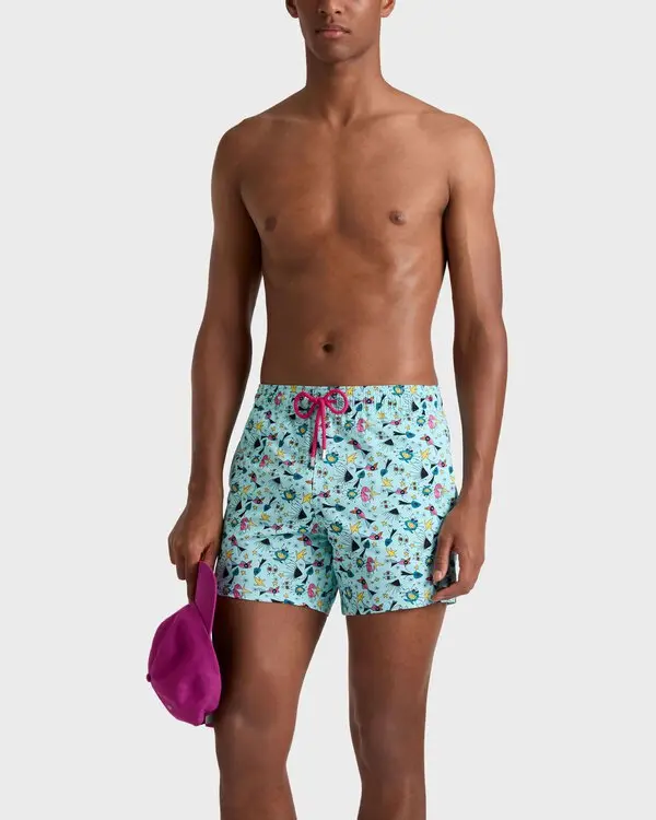 Vilebrequin Stretch Short Swim Trunks Aquatic Carnival