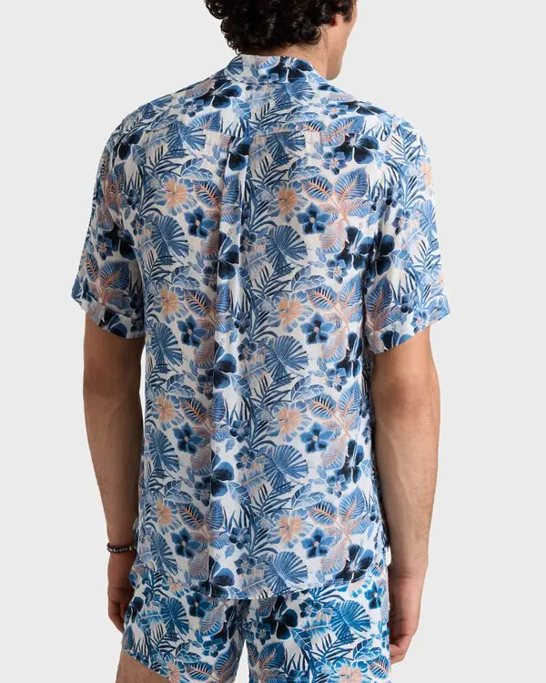 Vilebrequin Viscose Bowling Shirt Island Flowers Shirt Charli