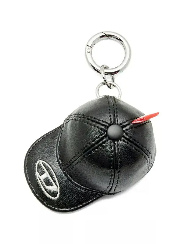 DIESEL® Baseball Cap-shape Keyring - Black