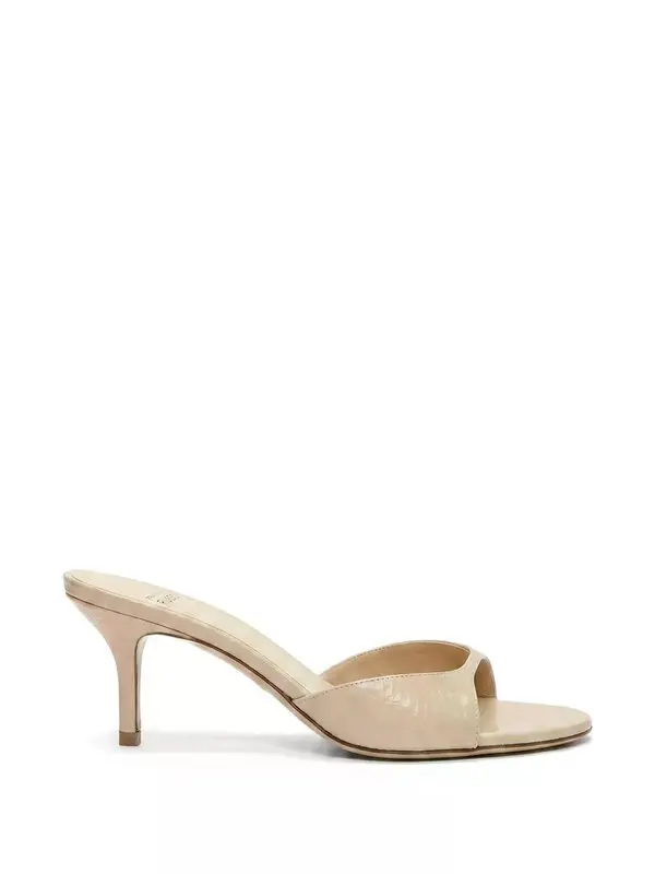 FRANCESCO RUSSO Glossy Snakeskin-effect Sandals