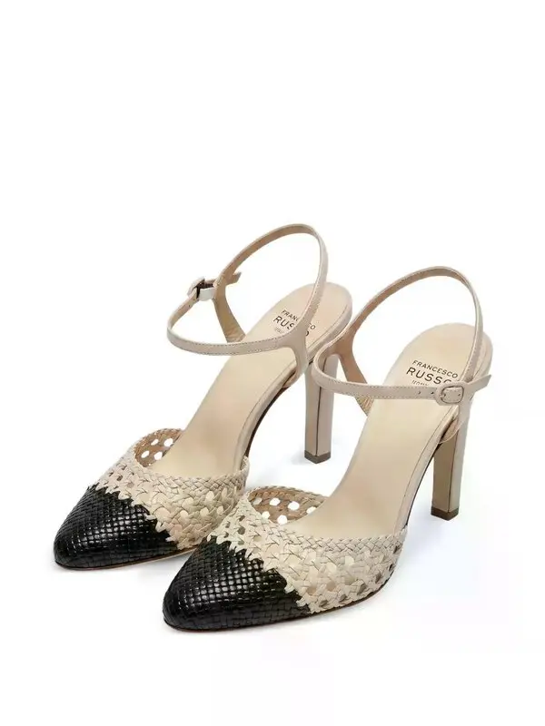 FRANCESCO RUSSO Crochet-knit Sandals - Neutrals