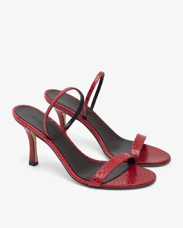 THE ROW Ella Slingback Sandals In Watersnake Leather