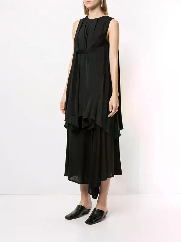 Y’s Long-line Draped Sleeveless Top