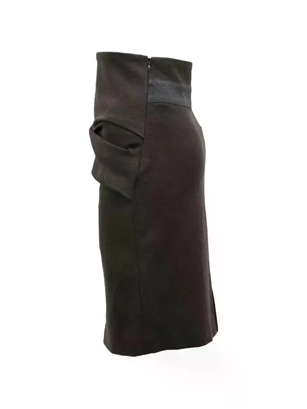 Brunello Cucinelli Draped Pleated Skirt