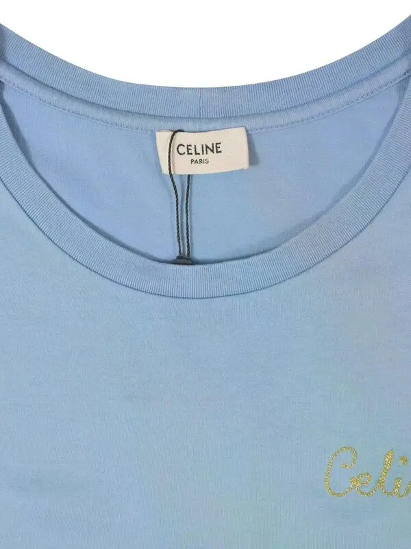 Celine Embroidered Logo T-shirt