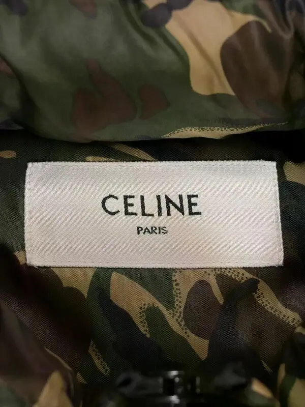 Celine Camouflage Quilted Vest - Green