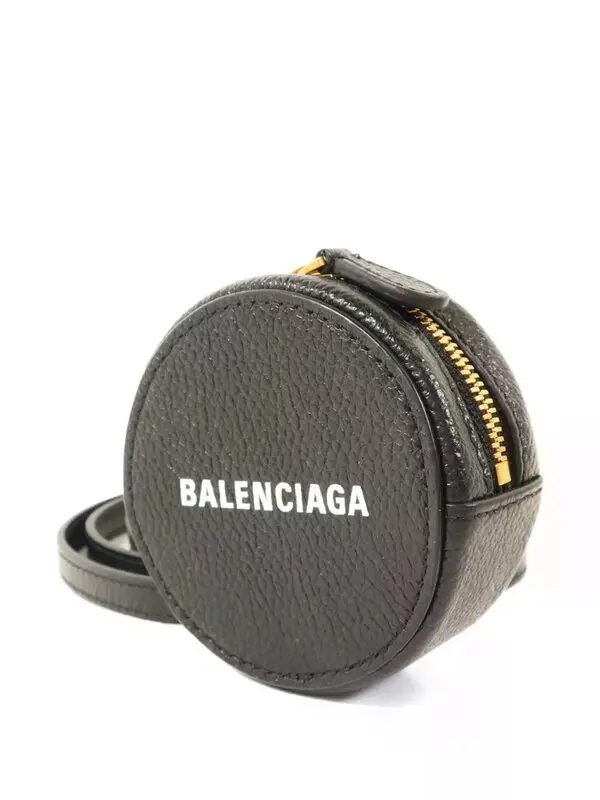 Balenciaga Logo-print Circular Coin Case