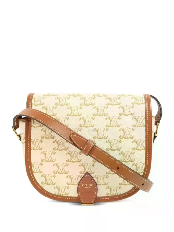 Celine Triomphe Folco Shoulder Bag - Neutrals