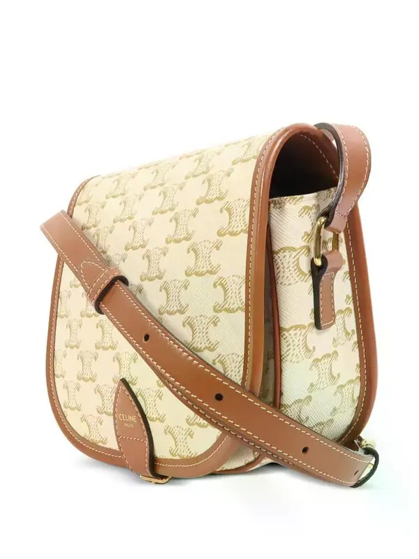 Celine Triomphe Folco Shoulder Bag - Neutrals