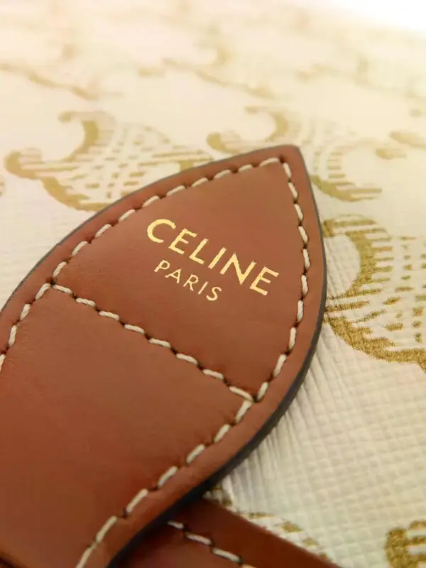 Celine Triomphe Folco Shoulder Bag - Neutrals