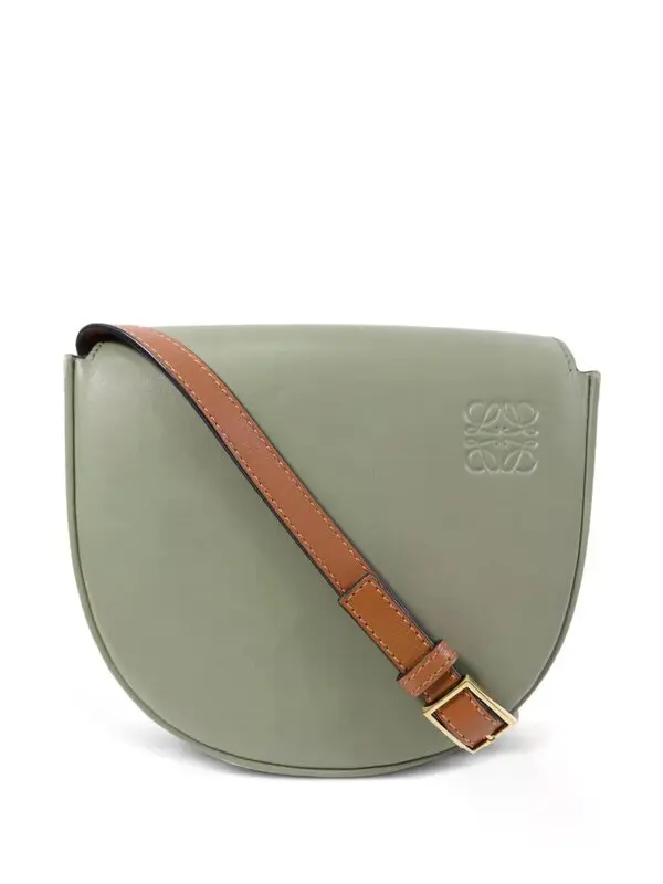 Loewe Heel Duo Leather Shoulder Bag - Brown