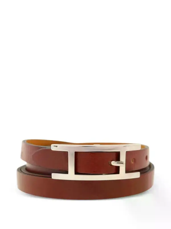 Hermès Hapi 3 Calfskin Bracelet - Red