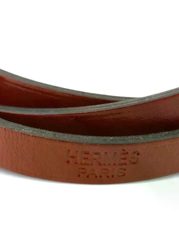 Hermès Hapi 3 Calfskin Bracelet - Red