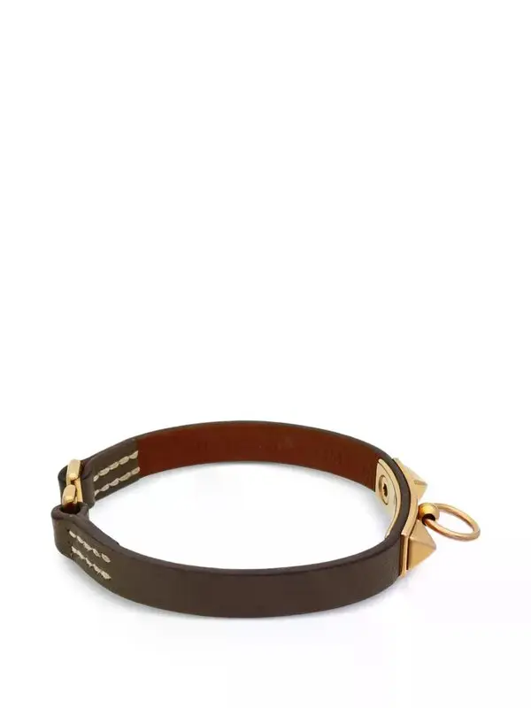 Hermès Rivale Leather Bracelet With -tone Hardware - Gold