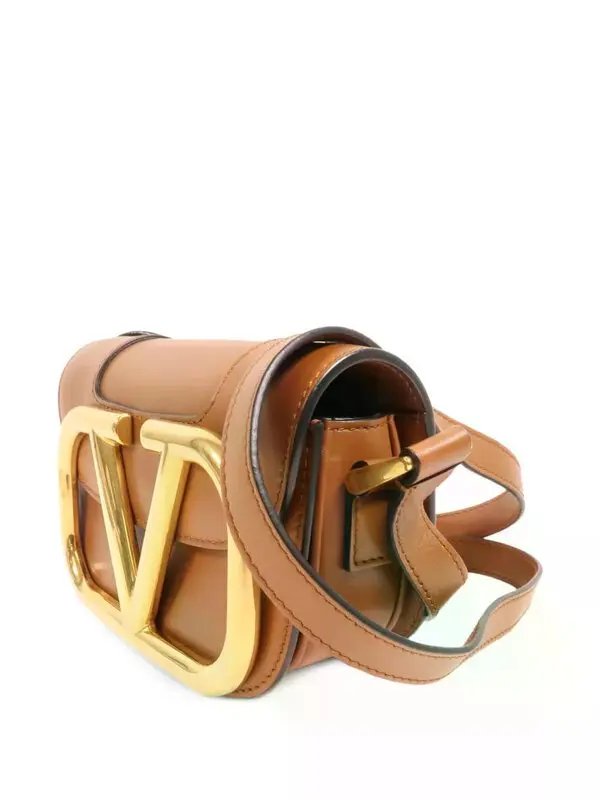 Valentino Garavani Super V Leather Shoulder Bag - Brown