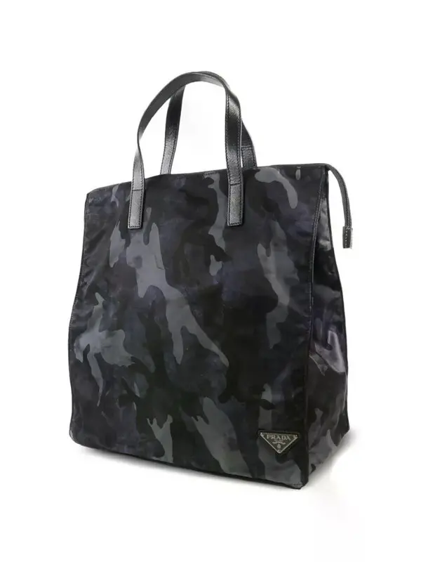 Prada Camouflage Print Tote Bag