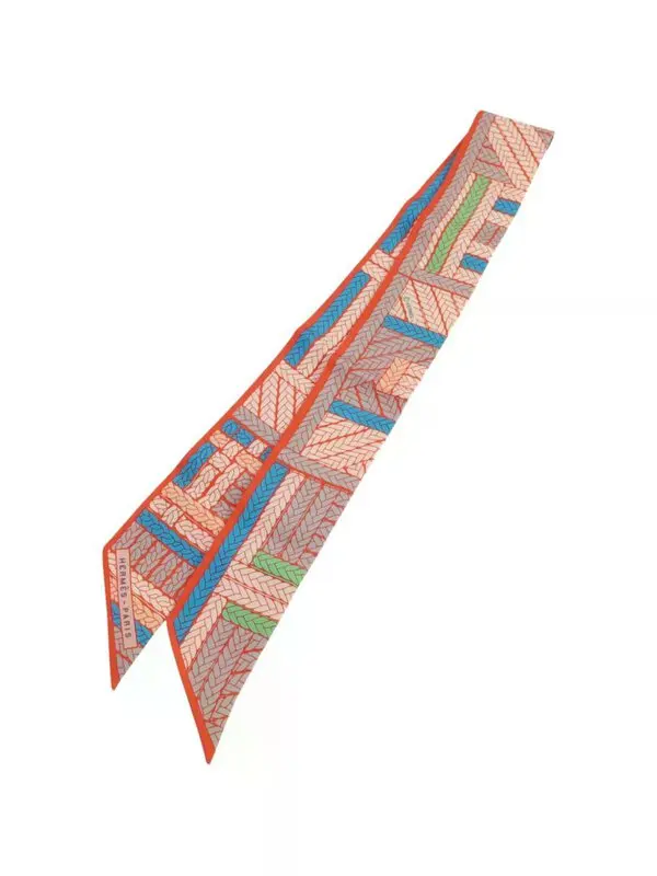 Hermès Patterned Silk Scarf