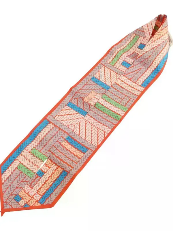 Hermès Patterned Silk Scarf