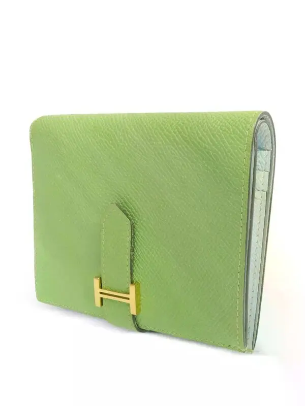 Hermès 2020 Bearn Epsom Leather Wallet - Green