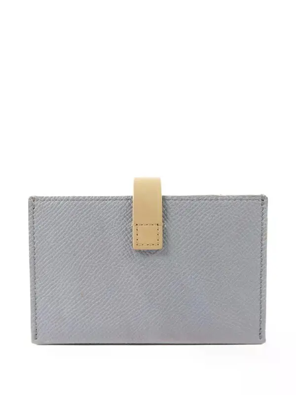 Celine Press-stud Leather Card Case - Blue