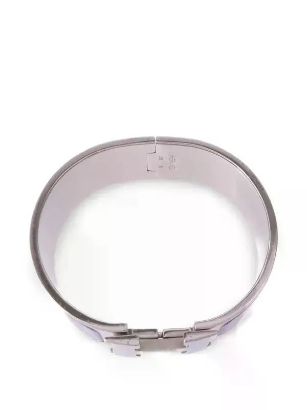 Hermès Clic-clac H Enamel Bracelet - Silver