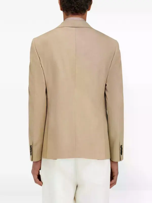 FERRAGAMO Single-breasted Flannel Blazer - Neutrals