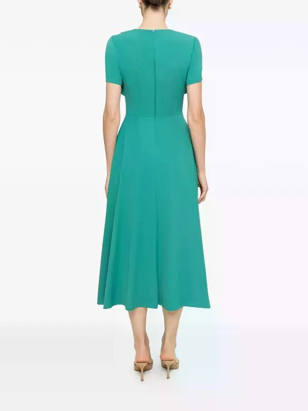 NISSA A-line Midi Dress With Ruffles