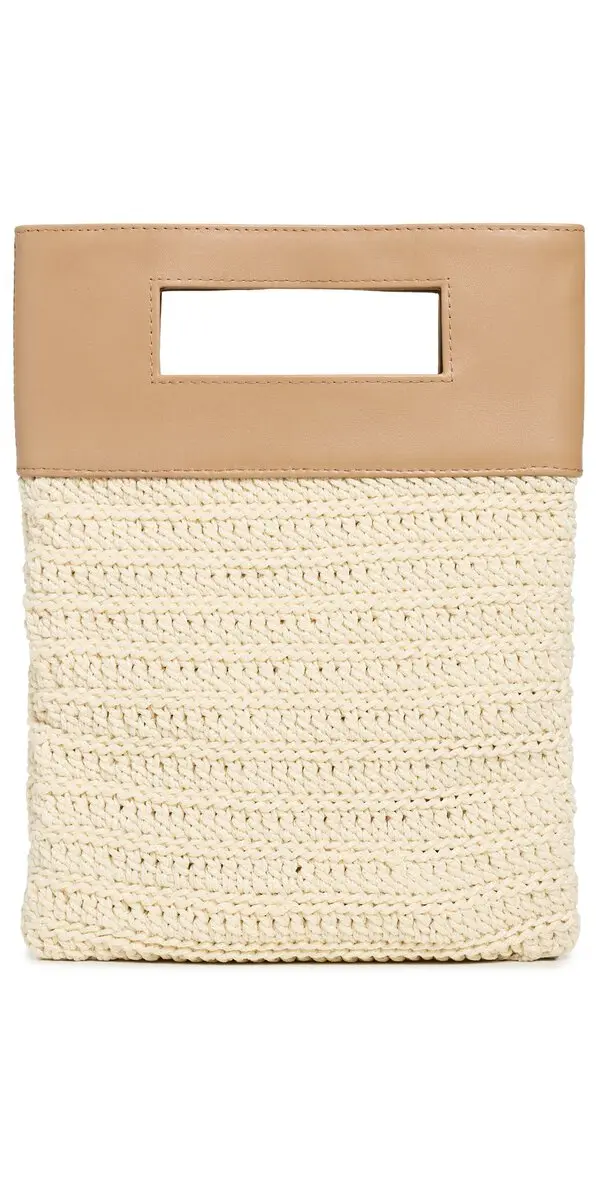 Binge Knitting Aurora Mini Fold Over Clutch - Eggshell Combo