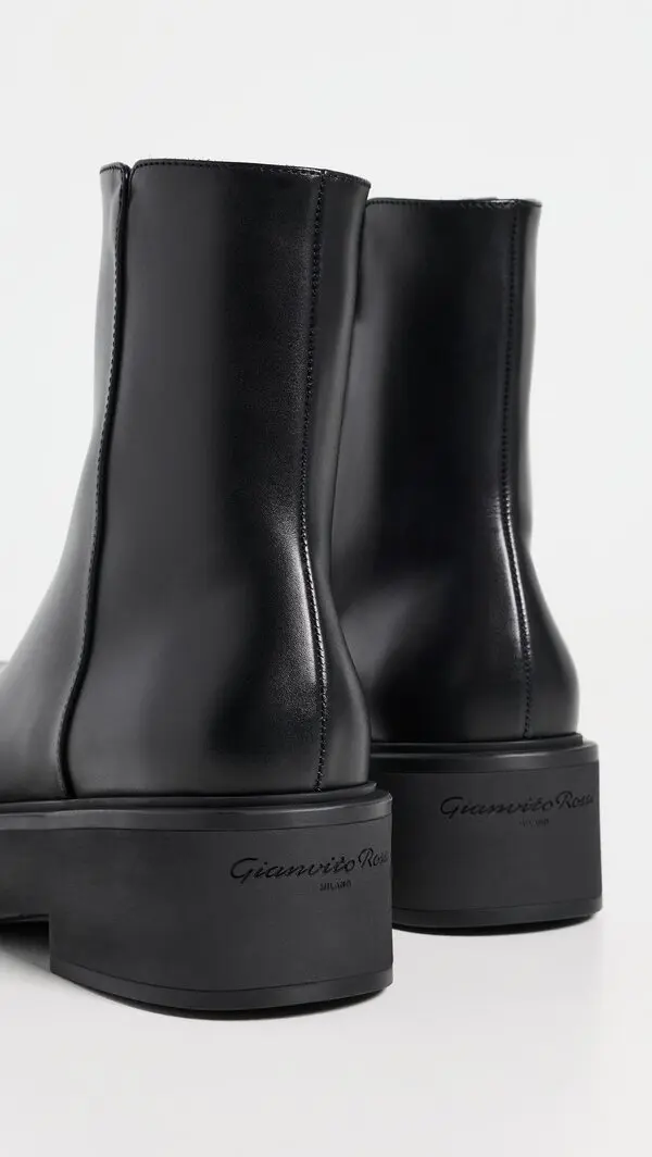 GIANVITO ROSSI Hiro Vitello Zip Up Boots