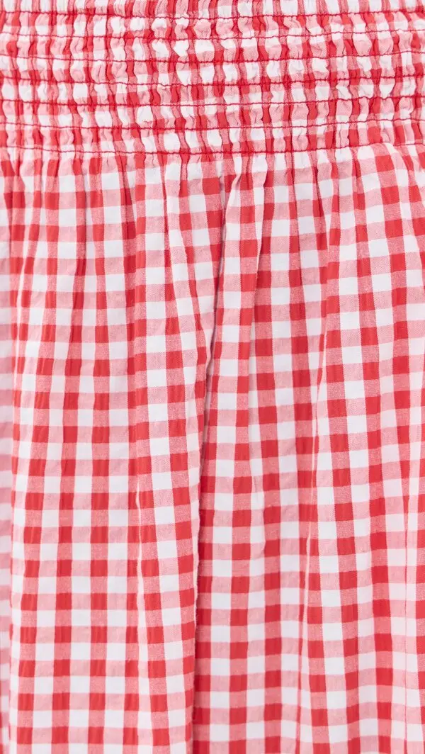 Splendid Gigi Gingham Midi Skirt - Firework/white