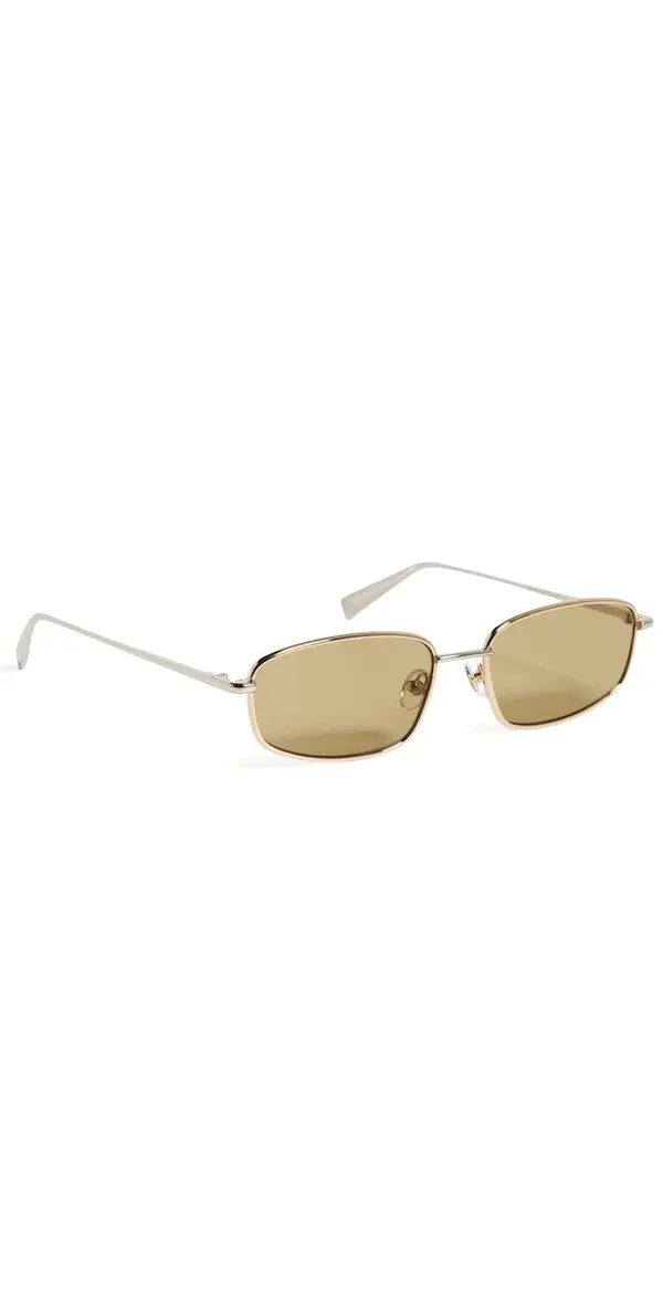 Jacquemus Rectangle Frame Sunglasses - Yellow Gold/light Gold