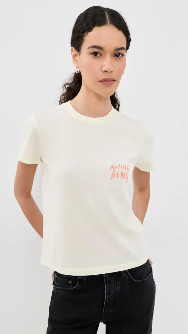 ANINE BING Shelley Surfer Tee With Graphic Print