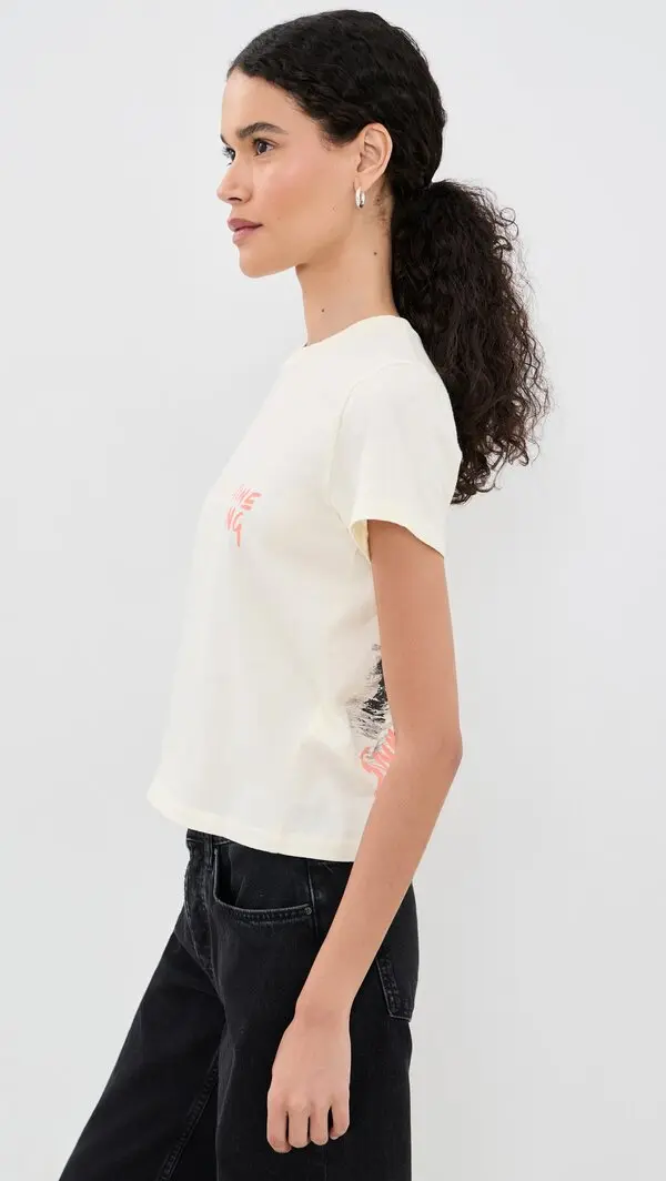 ANINE BING Shelley Surfer Tee With Graphic Print