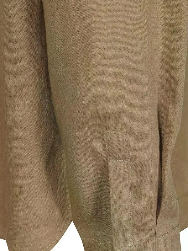 Max Mara Embroidered Logo Long-sleeve Shirt - Neutrals