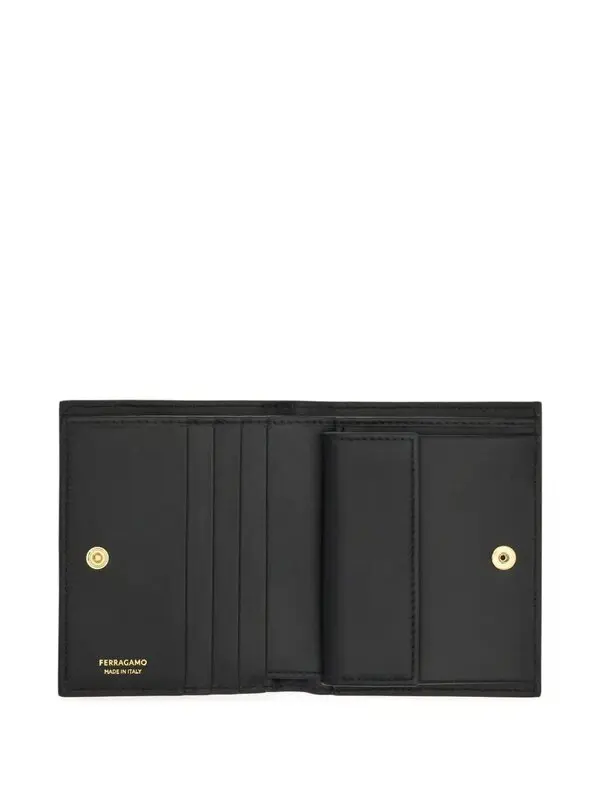 FERRAGAMO Gancini Compact Wallet - Black