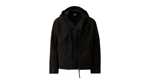 C.P. COMPANY Twill Hooded Lens Jacket